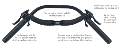 Jones H-Bar® Loop SG 2.5 | 66 cm | Black | HBarLp660AlumSG25blk